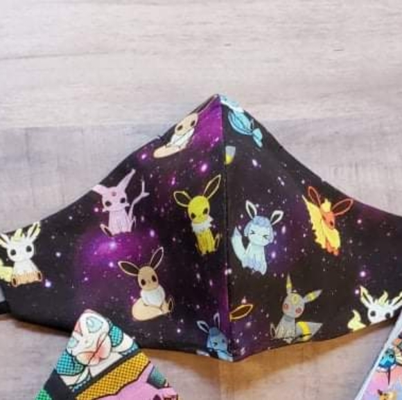 Handmade | Other | Face Mask Pokemon Eevee Collection Set 4 | Poshmark